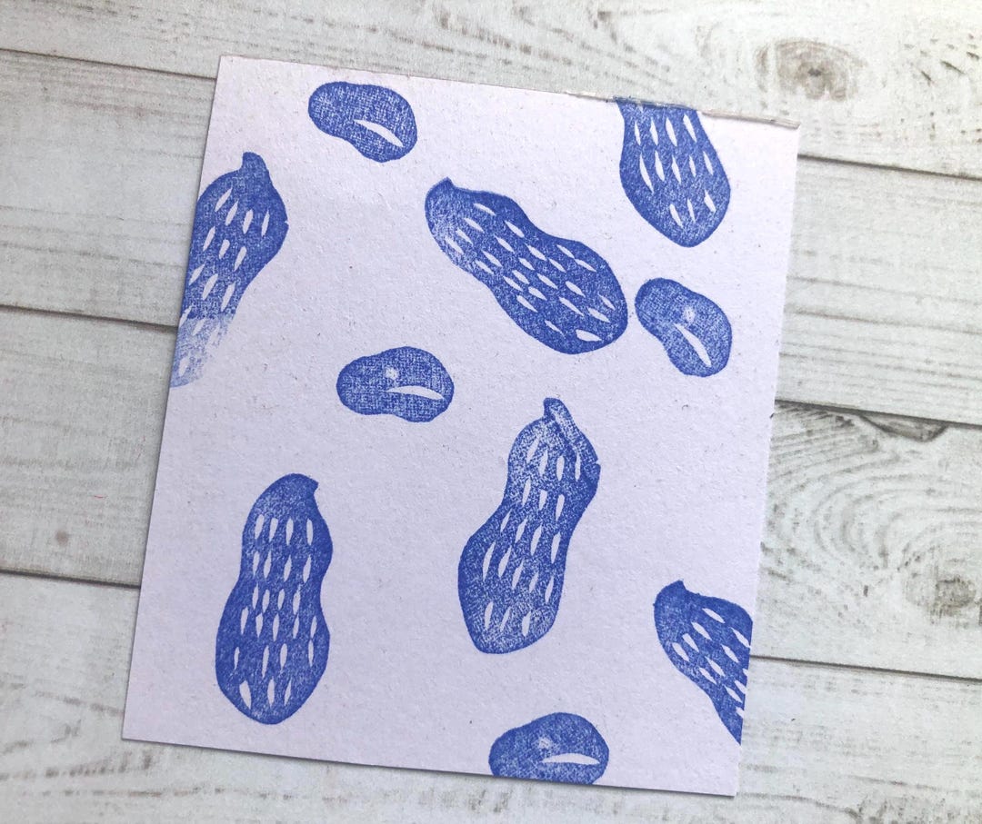 Peanut Rubber Stamp Set//nut Stamp/nut Butter//peanut Allergy Stamp ...