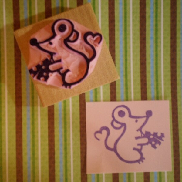 Mouse Rubber Stamp - Etsy