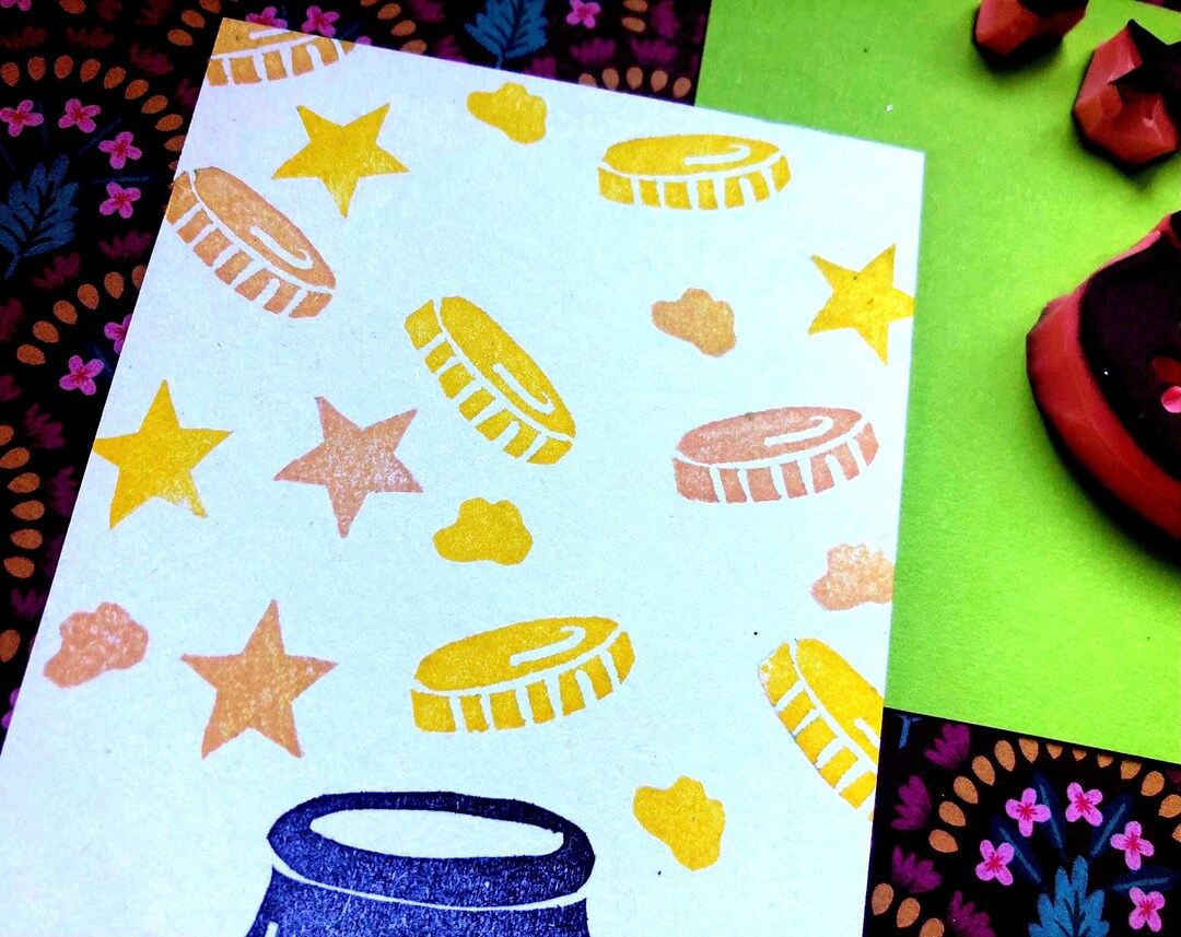 Pot of Gold Rubber Stamp Set for St Patrick’s Day //gift for Irish ...