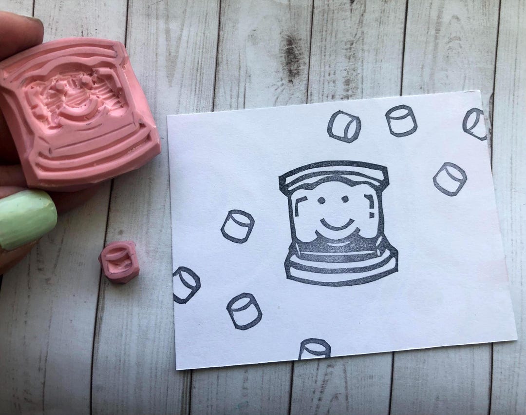 Smore Man Rubber Stamp/ Smore/camping Stamp/marshmallow/summer Stamp ...