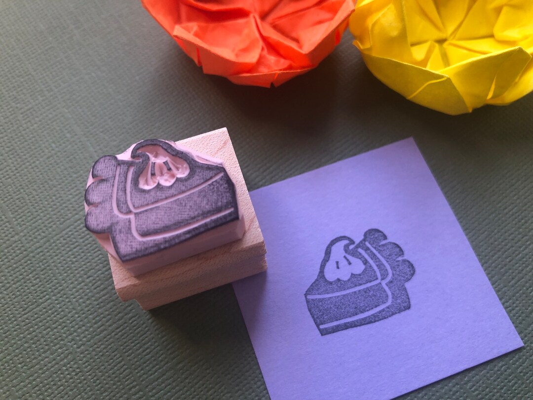 Pie Rubber Stamp// Apple Pie // Pumpkin Pie// Peach Pie // Dessert ...