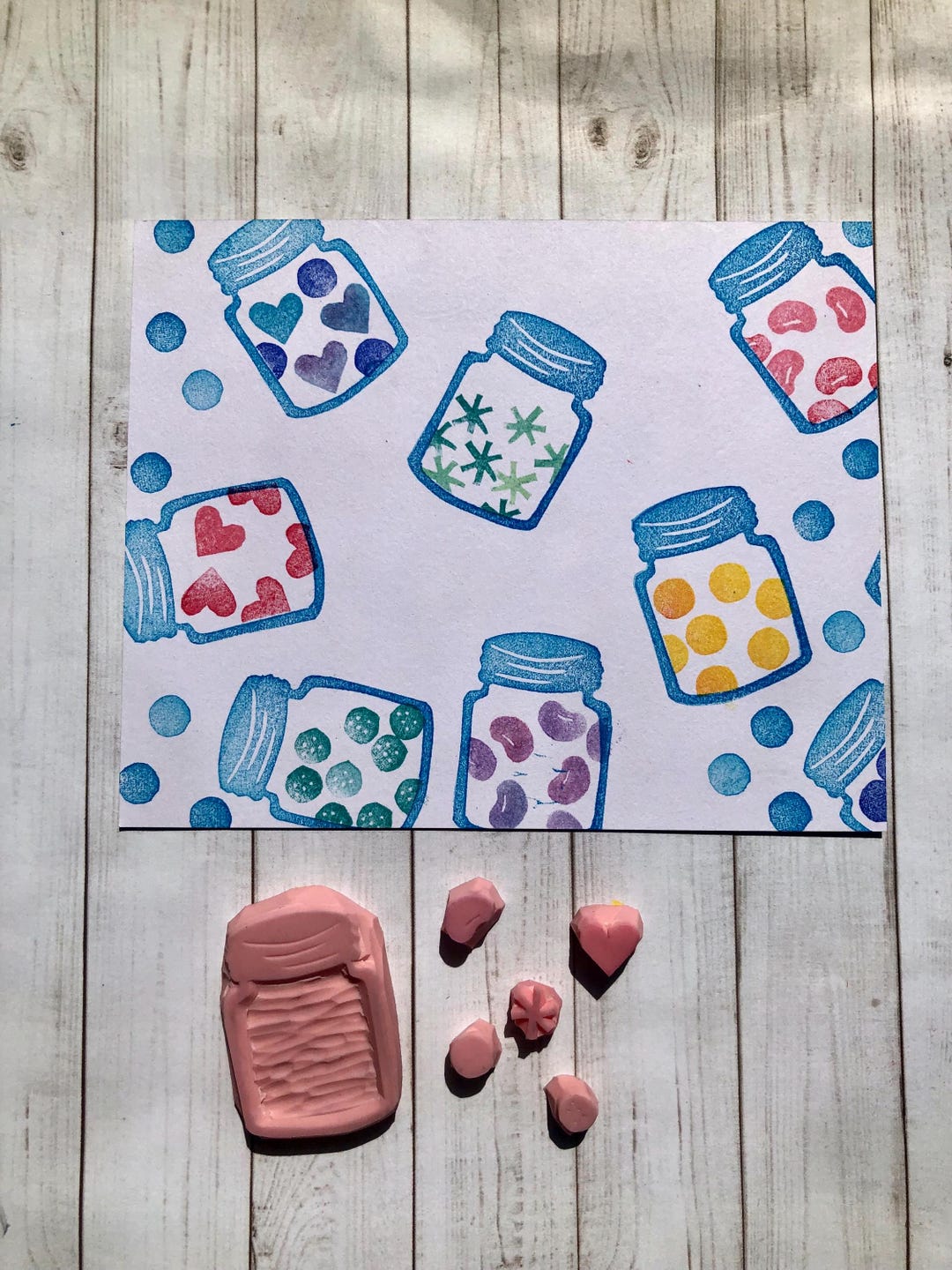 Sweets Candy Jar Rubber Stamp Set//mason Jars//canning Jar//food ...