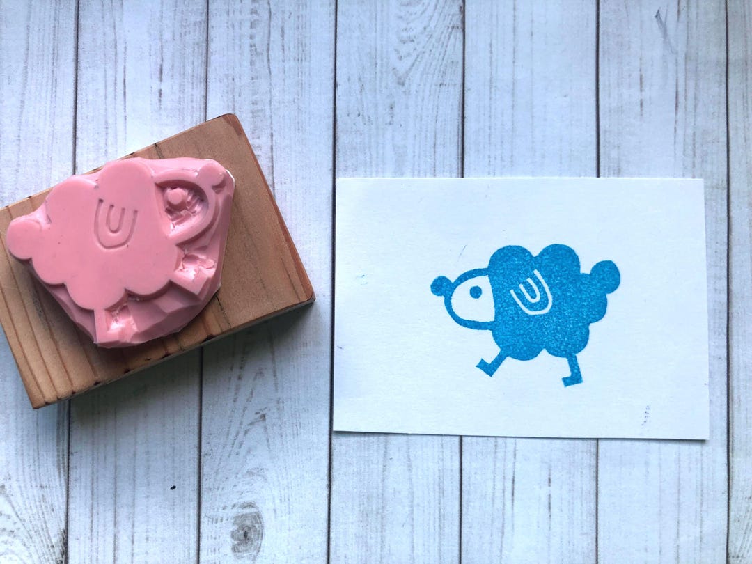 Sheep Rubber Stamp // Lamb Rubber Stamp //crochet Tag// Wool 100% ...
