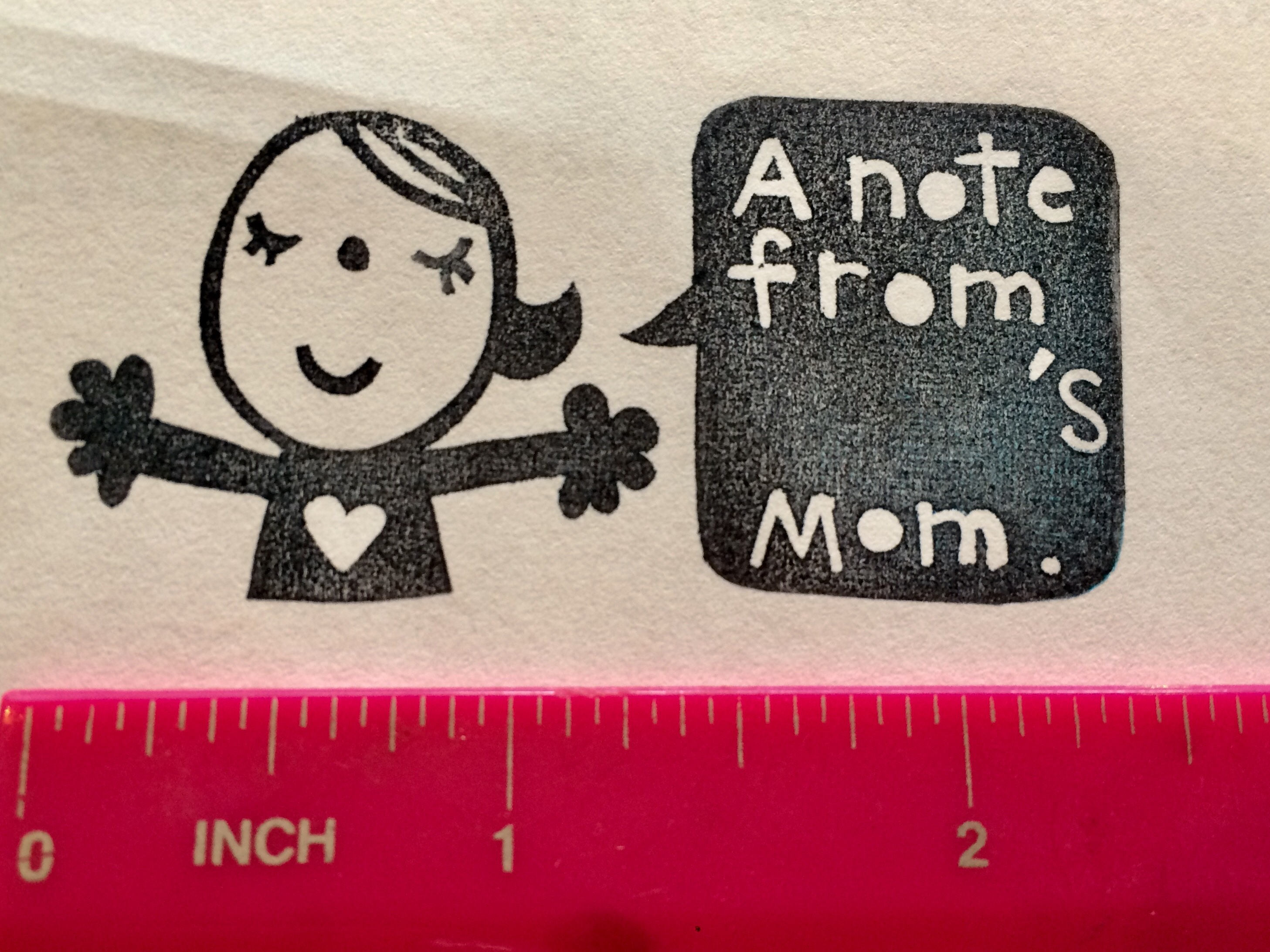 A Note From Mom Rubber Stamp//teacher's Rubber Stamp - Etsy