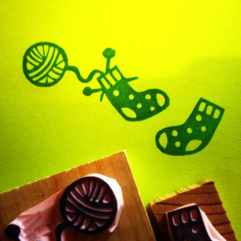 Yarn Rubber Stamp - Etsy