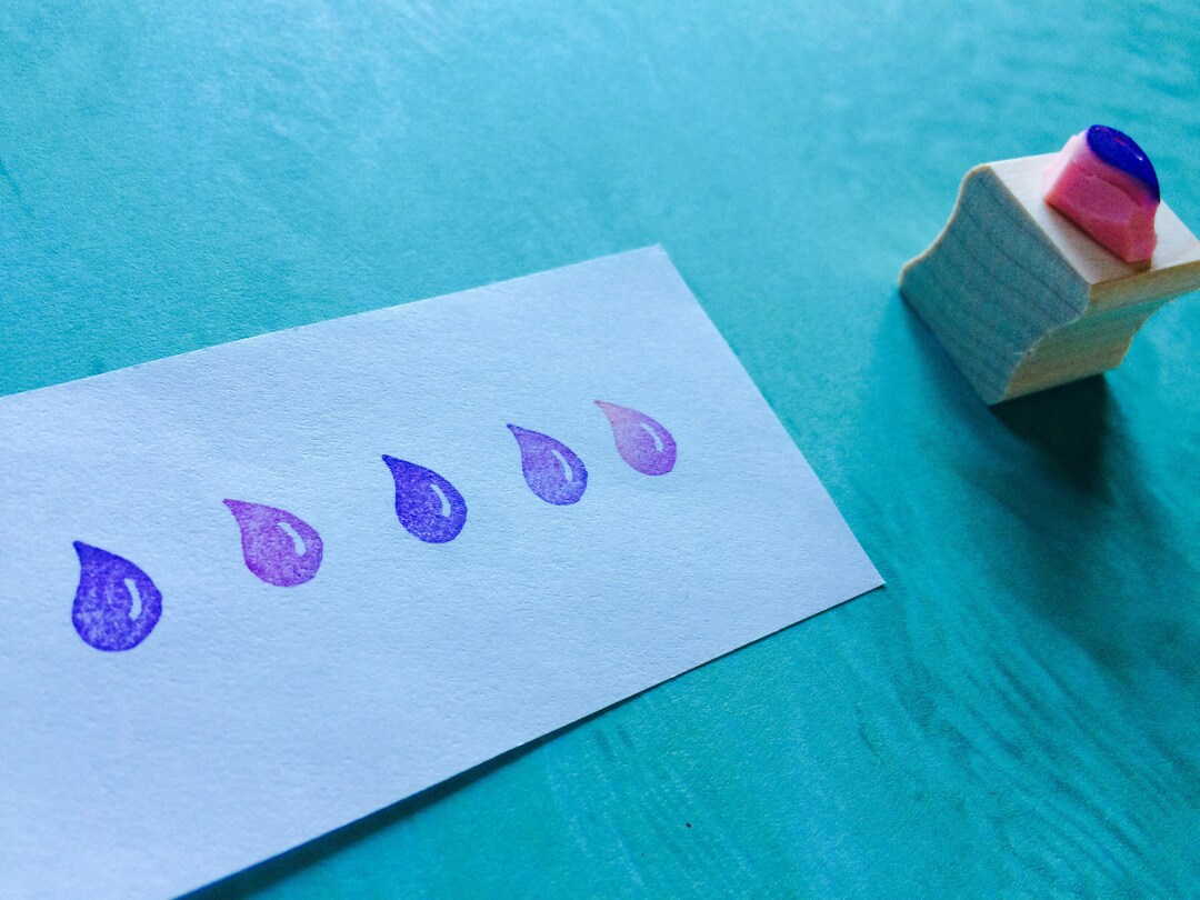 Essential Oil Rubber Stamp//rain Drop Rubber Stamp //water Drop Stamp ...