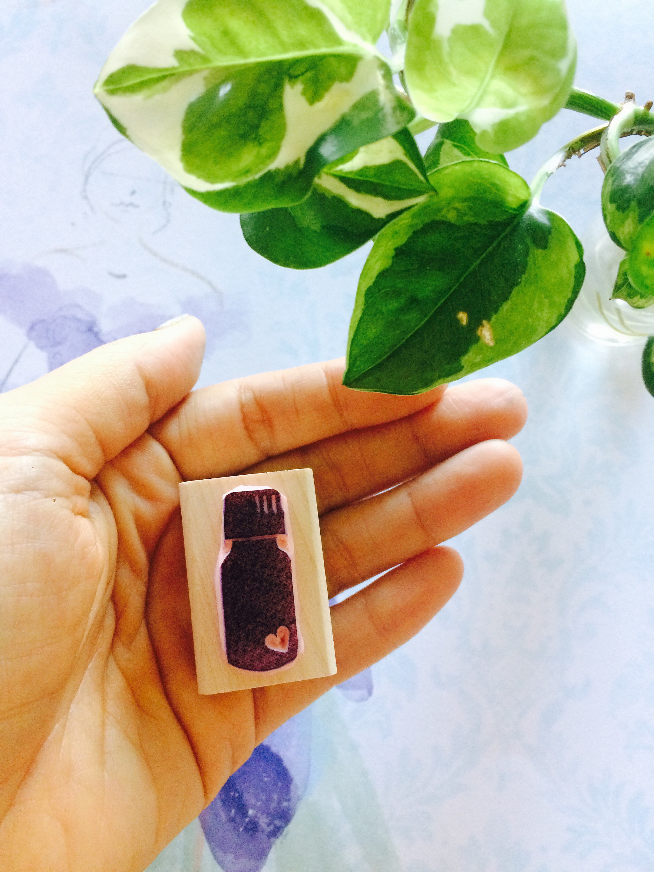 Essential Oil Rubber Stamp Hand Carved and Hand Crafted - Etsy