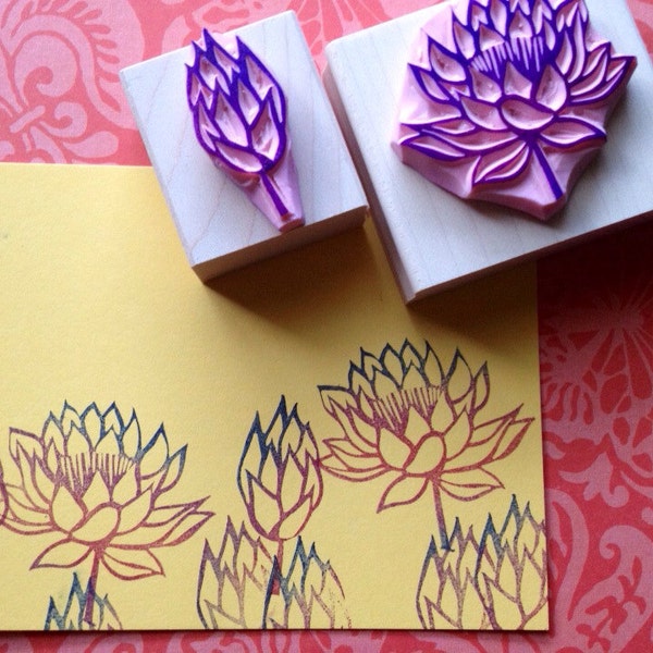 Lotus Flower Stamp - Etsy