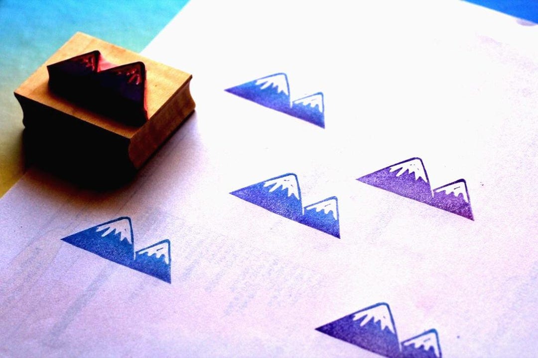 Mountain Rubber Stamp//mt Fuji Stamp// Outdoor// Camping// Hiking ...