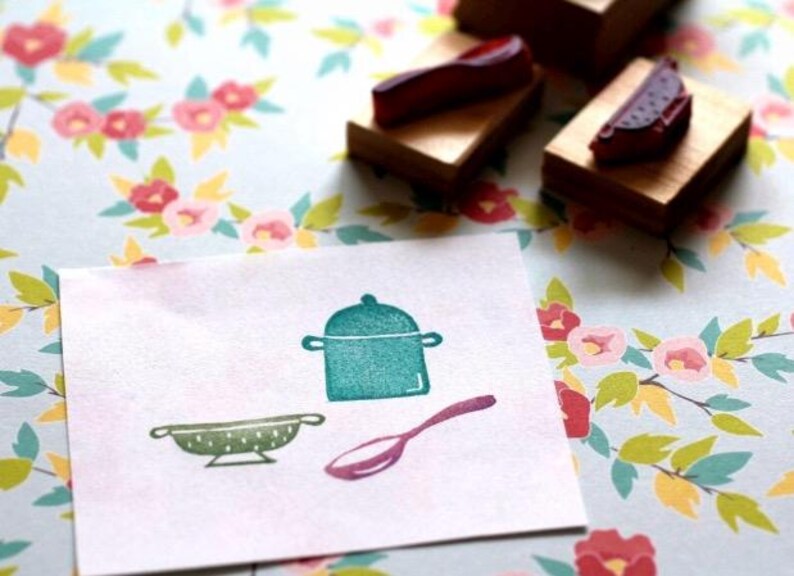 Pie Rubber Stamp// Apple Pie // Pumpkin Pie// Peach Pie // Dessert ...