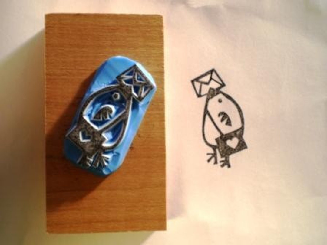 Mail Bird Rubber Stamp//mailman Stamp // Shipping Stamp// Snail Mail ...