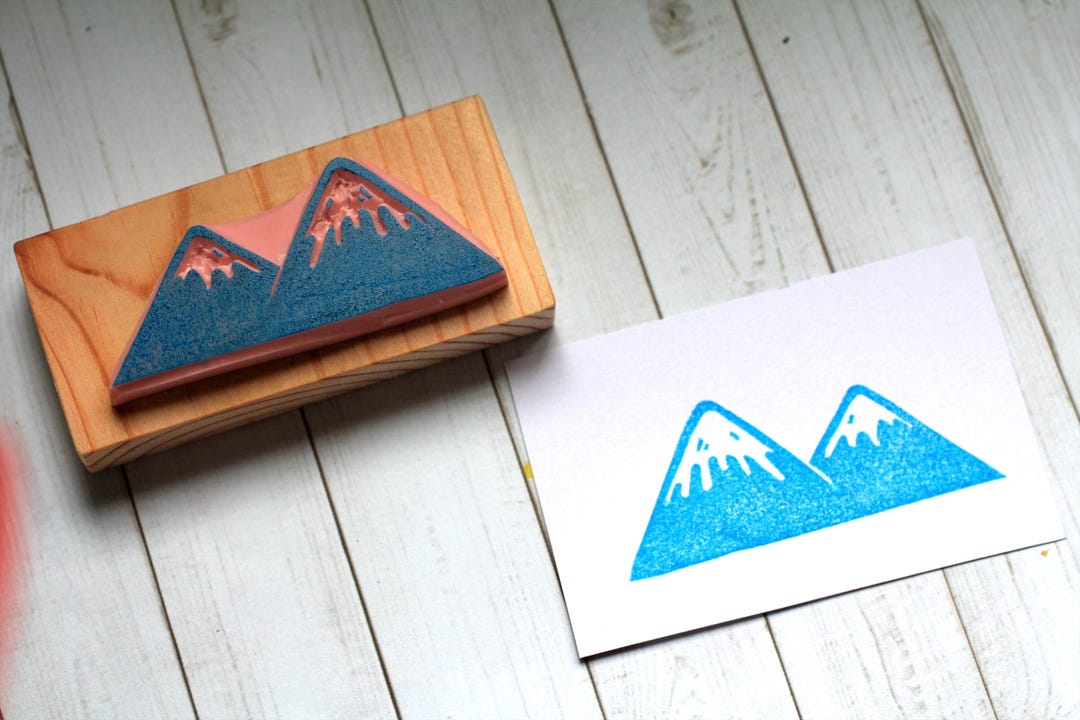 Mountain Rubber Stamp//mt Fuji Stamp// Outdoor// Camping// Hiking ...