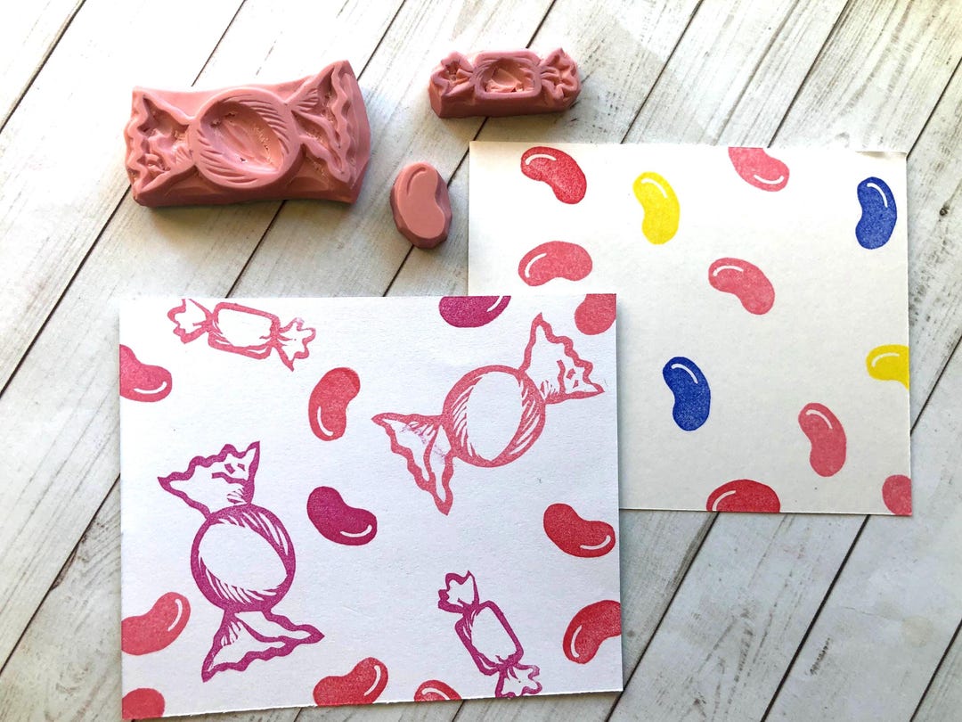 Candy Rubber Stamp Set/sweets/jellybean/lollipop/dessert/ Treats/ Hard ...