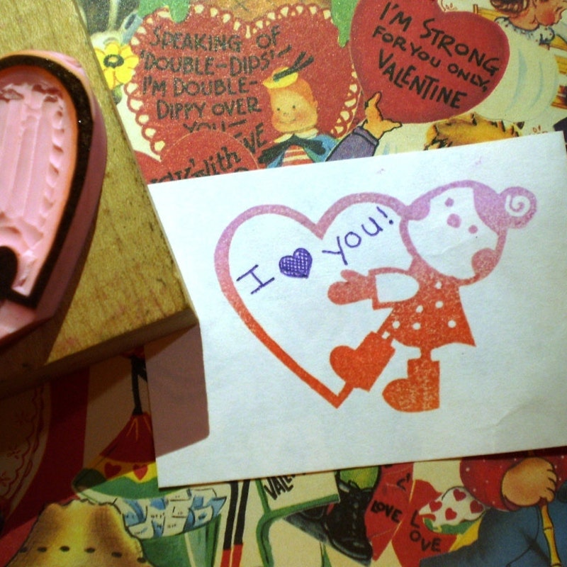 Message Rubber Stamp - Etsy