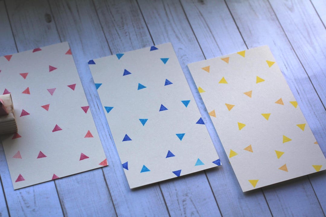 1/4” Tiny Mini Triangle Rubber Stamp/birthday Confetti Stamp/wedding ...