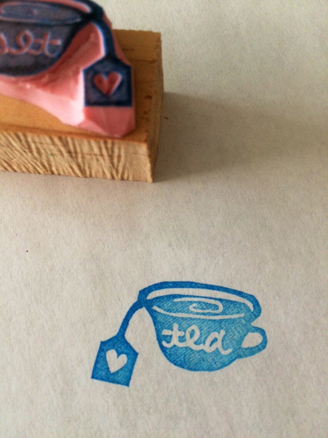 Tea Cup Rubber Stamp //hand Carved and Hand Crafted - Etsy