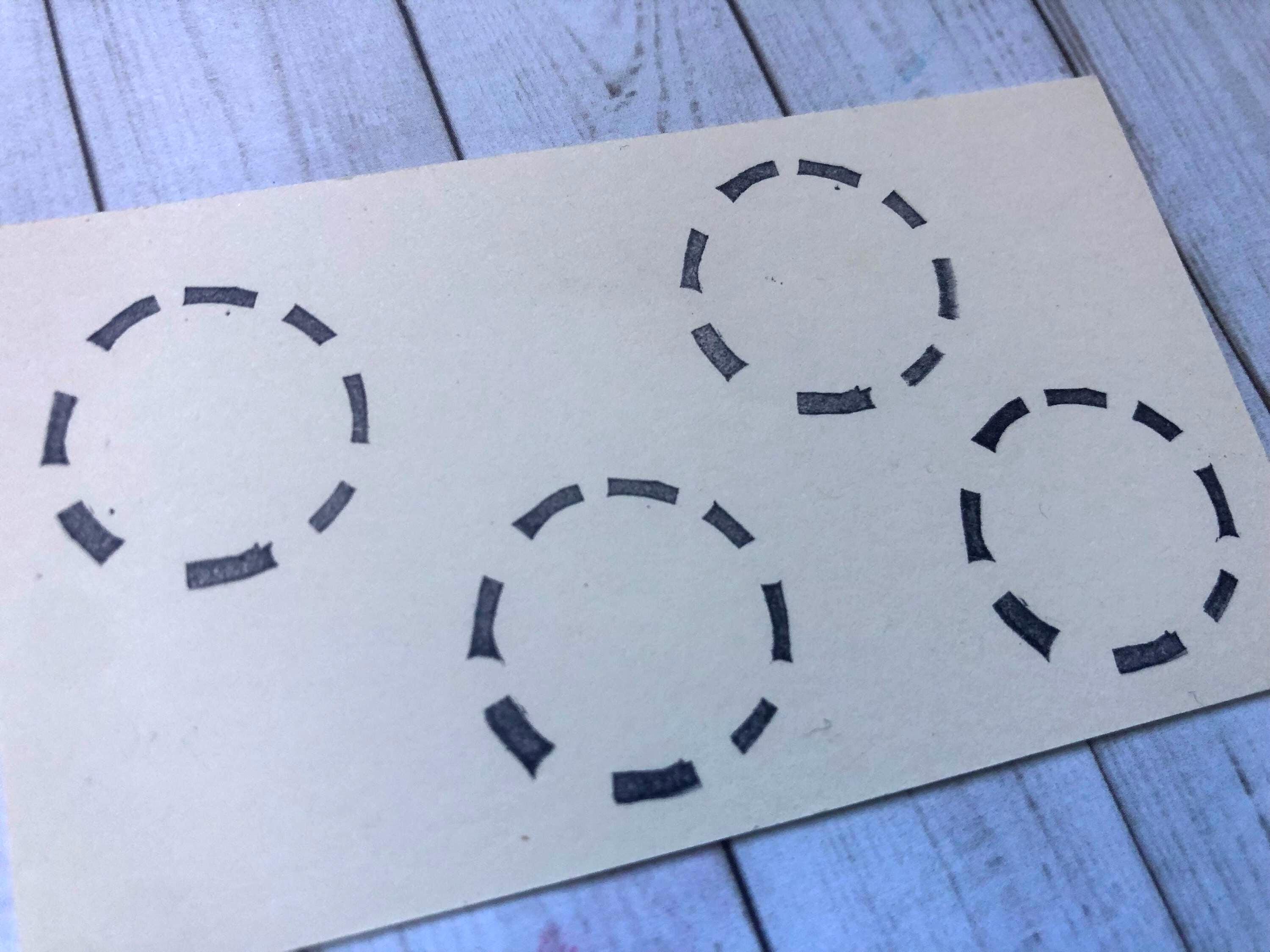 Circle Dotted Ring Rubber Stamp Set /sphere Stamps/ Bubble Stamps/ Ball ...