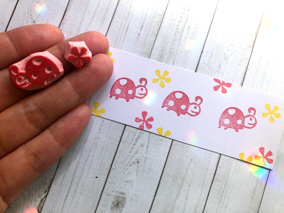 Mini Ladybug and a Mini Flower Stamp Set// Ladybug Themed Birthday ...