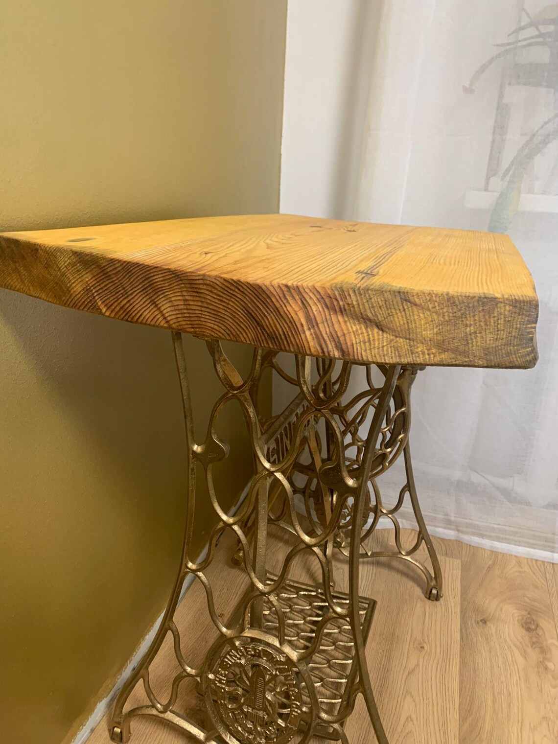 Singer Sewing Base Refurbished Table With a Pine Wooden Top - Etsy