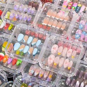 4 Sets Surprise Box | Random Nails Sets | Press on Nail | Blind Box ...