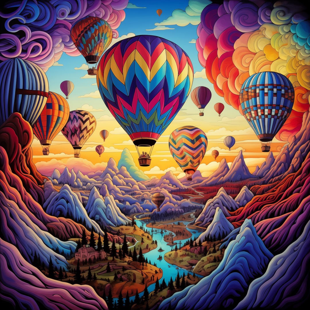 Rainbow Ride 1000-piece Jigsaw Puzzle – Soar Through a Colorful ...