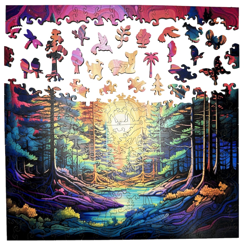 Forest Puzzle Wood - Etsy