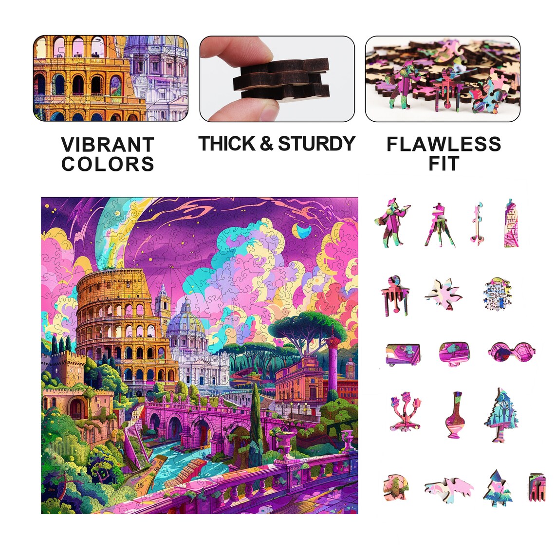 Roman Riddle Wooden Jigsaw Puzzle 300 Pieces With Fun and Unique Pieces ...