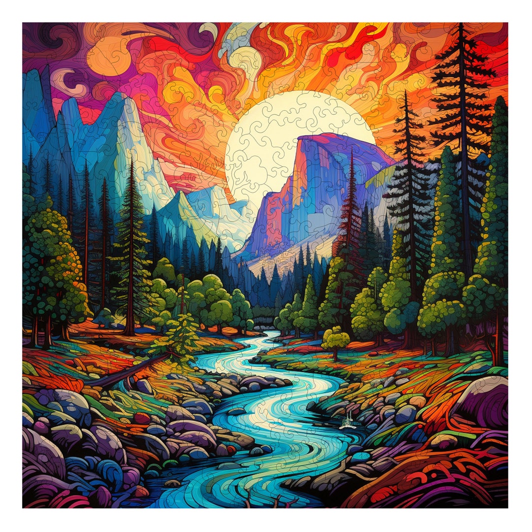 Chromatic Cliffs Wooden Jigsaw Puzzle 300 Pieces With Fun and Unique ...