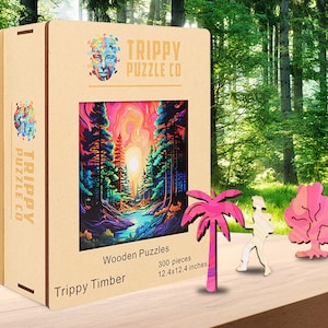 Trippy Timber Wooden Jigsaw Puzzle 300 Pieces With Fun and Unique ...