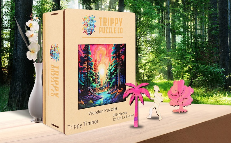 Trippy Timber Wooden Jigsaw Puzzle 300 Pieces With Fun and Unique ...