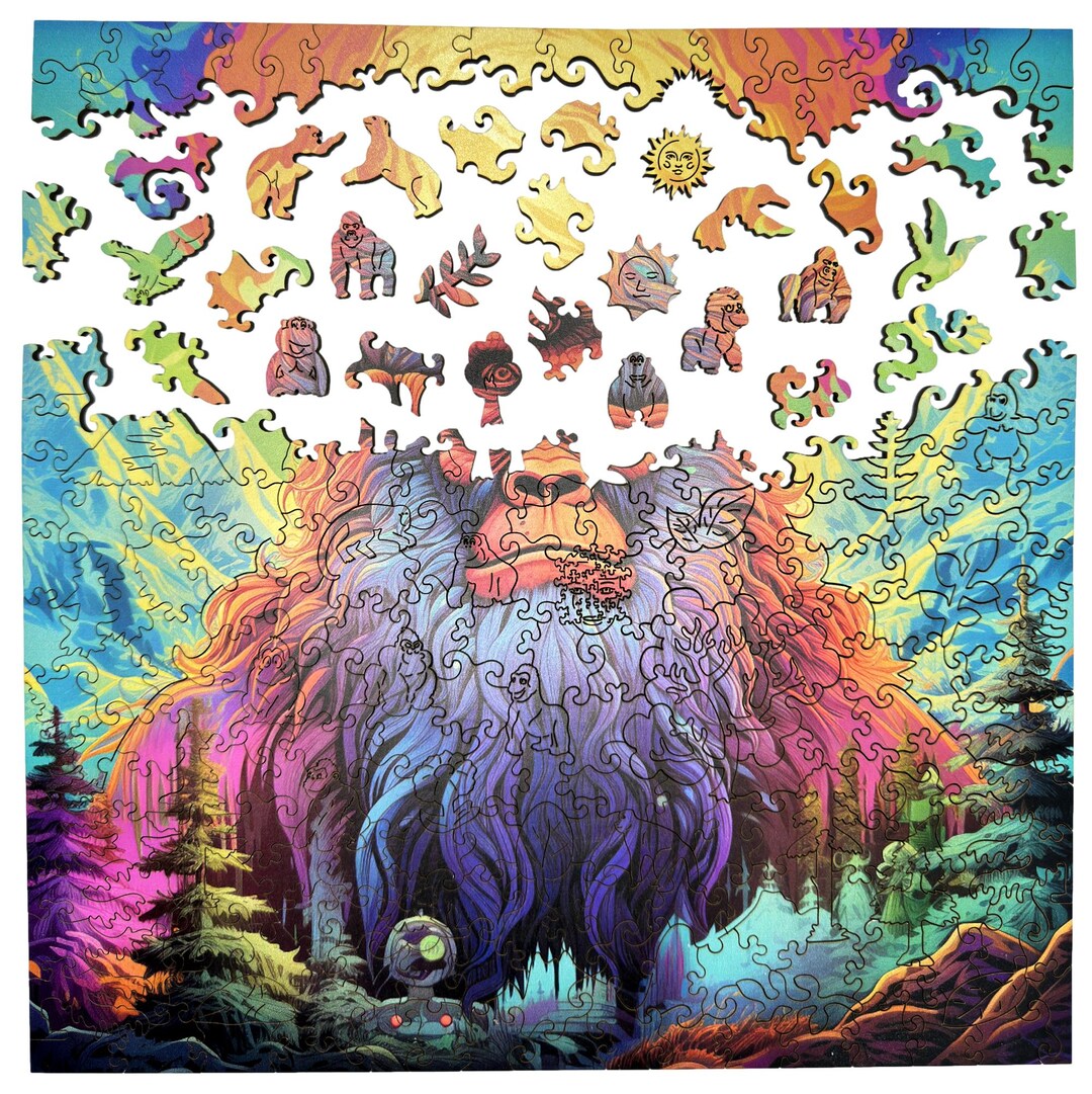 Yeti Yonder Wooden Jigsaw Puzzle 300 Pieces With Fun and Unique Pieces ...