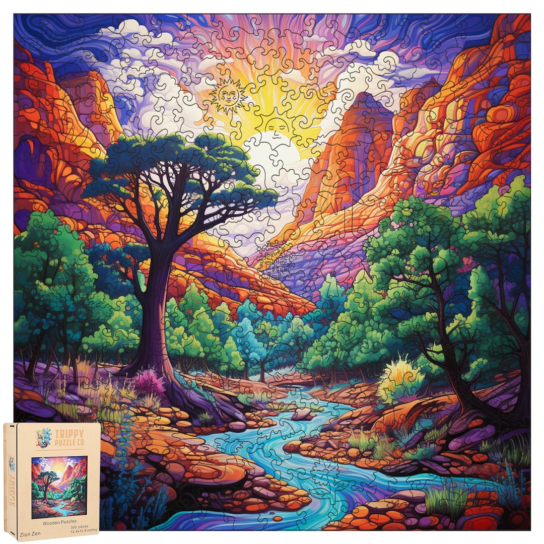 Zion Zen Wooden Jigsaw Puzzle 300 Pieces With Fun and Unique Pieces ...