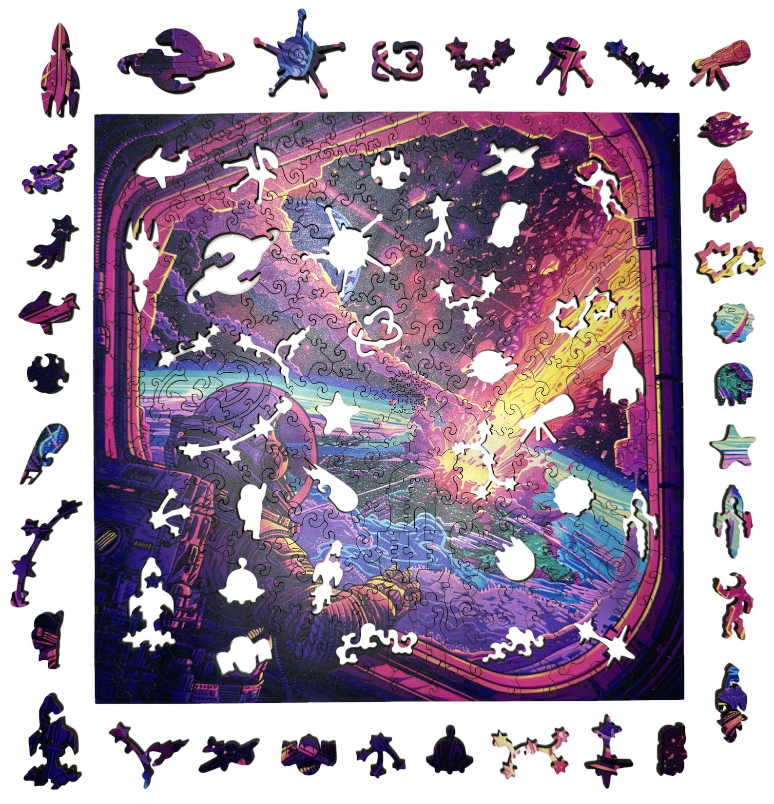 Cosmic Collision Wooden Jigsaw Puzzle 300 Pieces With Fun and Unique ...
