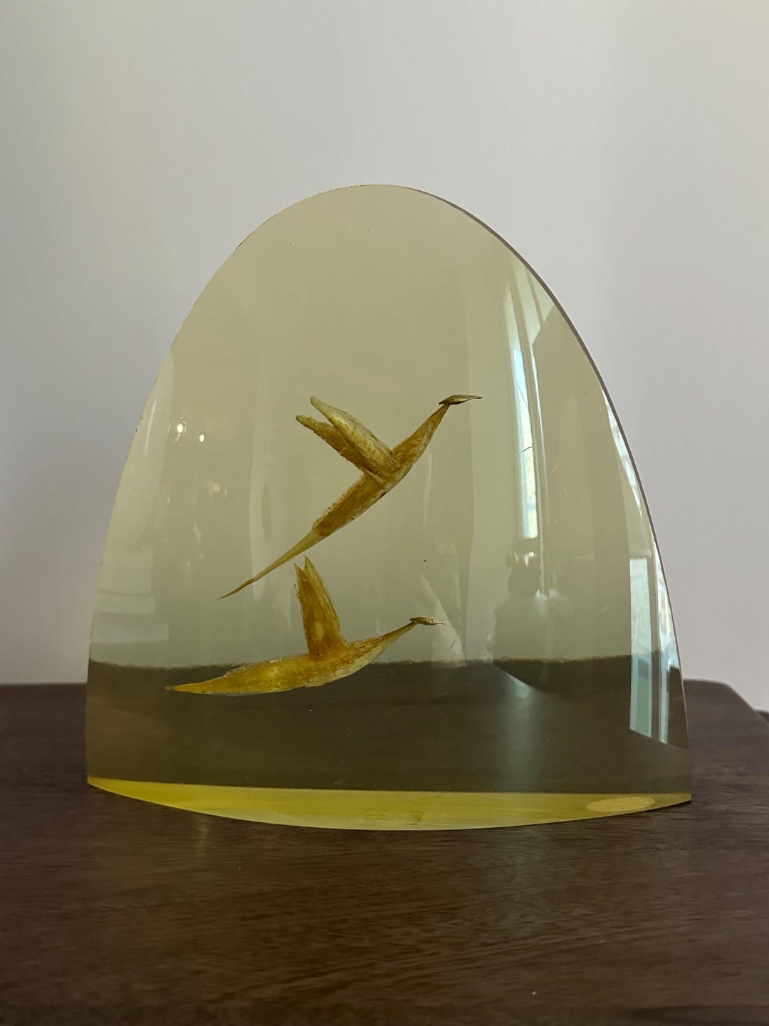 Resin Bird Sculpture Mid-century Crane Display Piece - Etsy