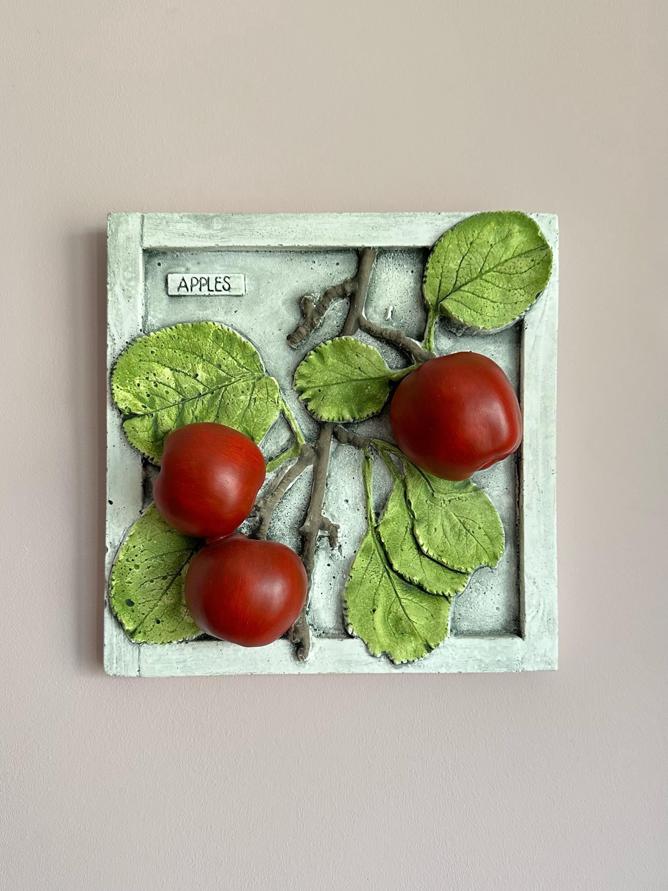 Ceramic Wall Tile of Apples - Etsy