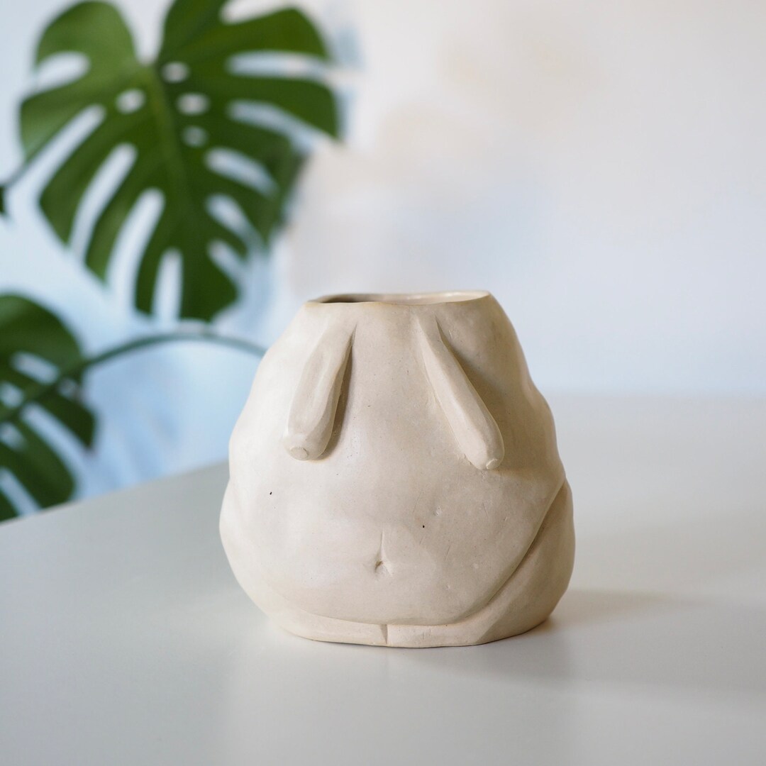 Handmade Ceramic Vase Body, Light Cream, Body, Belly, Feminist, Female ...