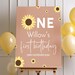 Editable Sunflower First Birthday Welcome Sign | Customisable Party ...