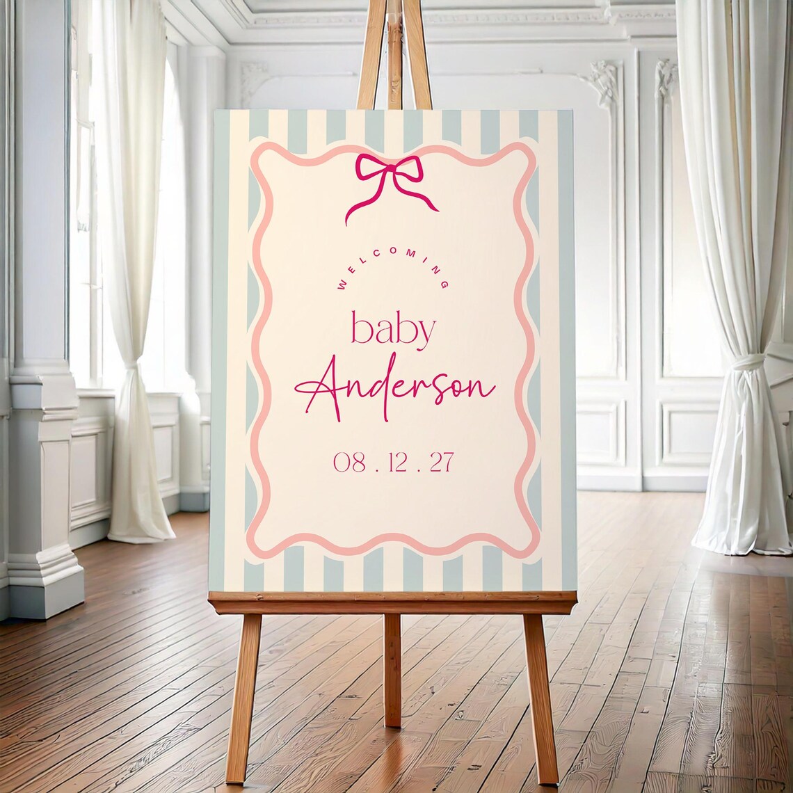 Baby Shower Welcome Sign | Editable Digital Template | Gender Neutral ...
