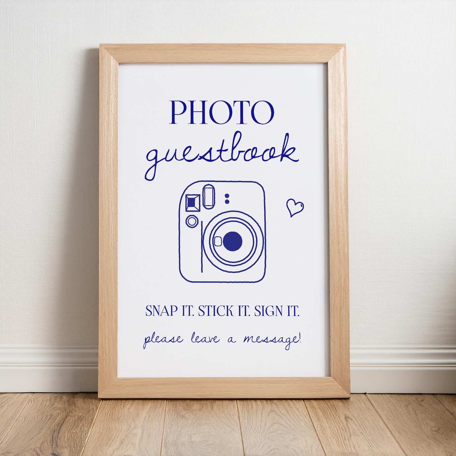 Polaroid Guest Book Sign | Printable Wedding Photo Guestbook Template ...
