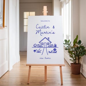 Housewarming Party Welcome Board | Editable House Warming Sign ...