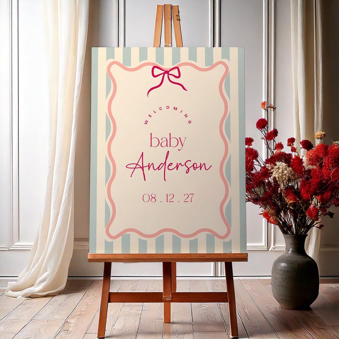 Baby Shower Welcome Sign | Editable Digital Template | Gender Neutral ...
