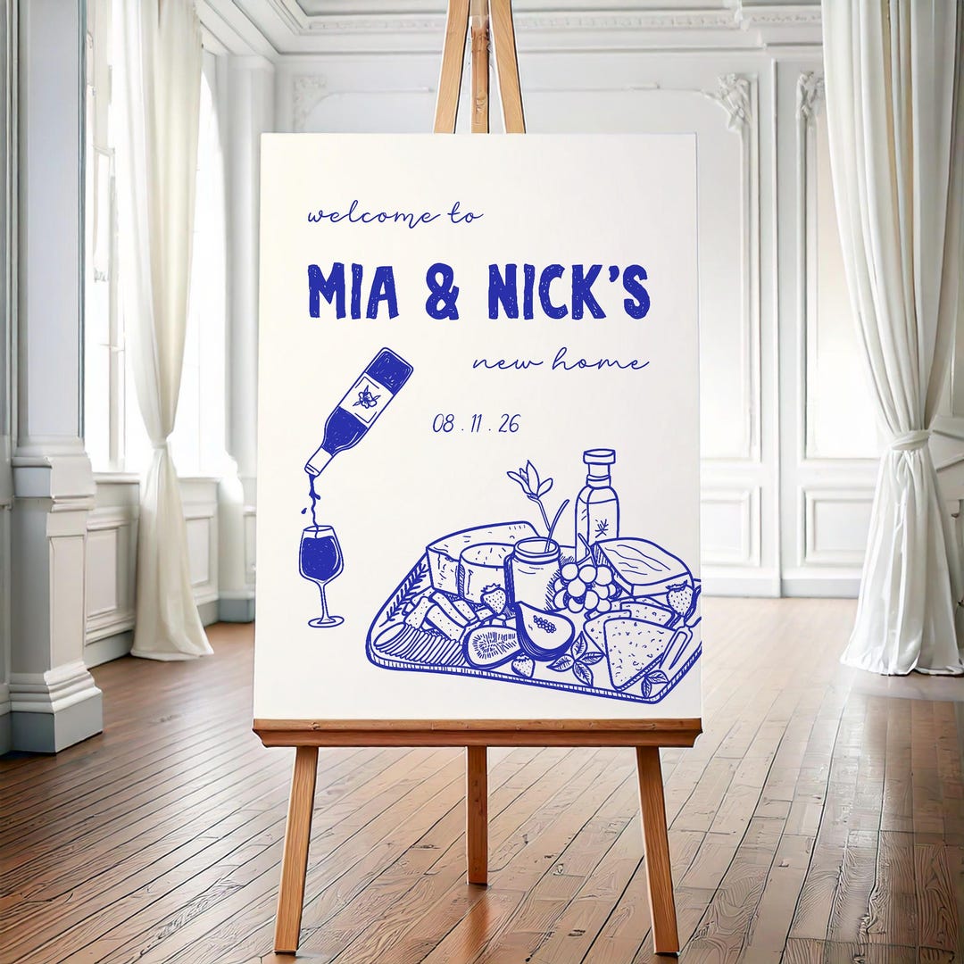 Hand-drawn Housewarming Welcome Sign | Printable Digital Design ...