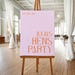 Editable Hens Party Welcome Sign | Modern Minimalist Pink and Orange ...