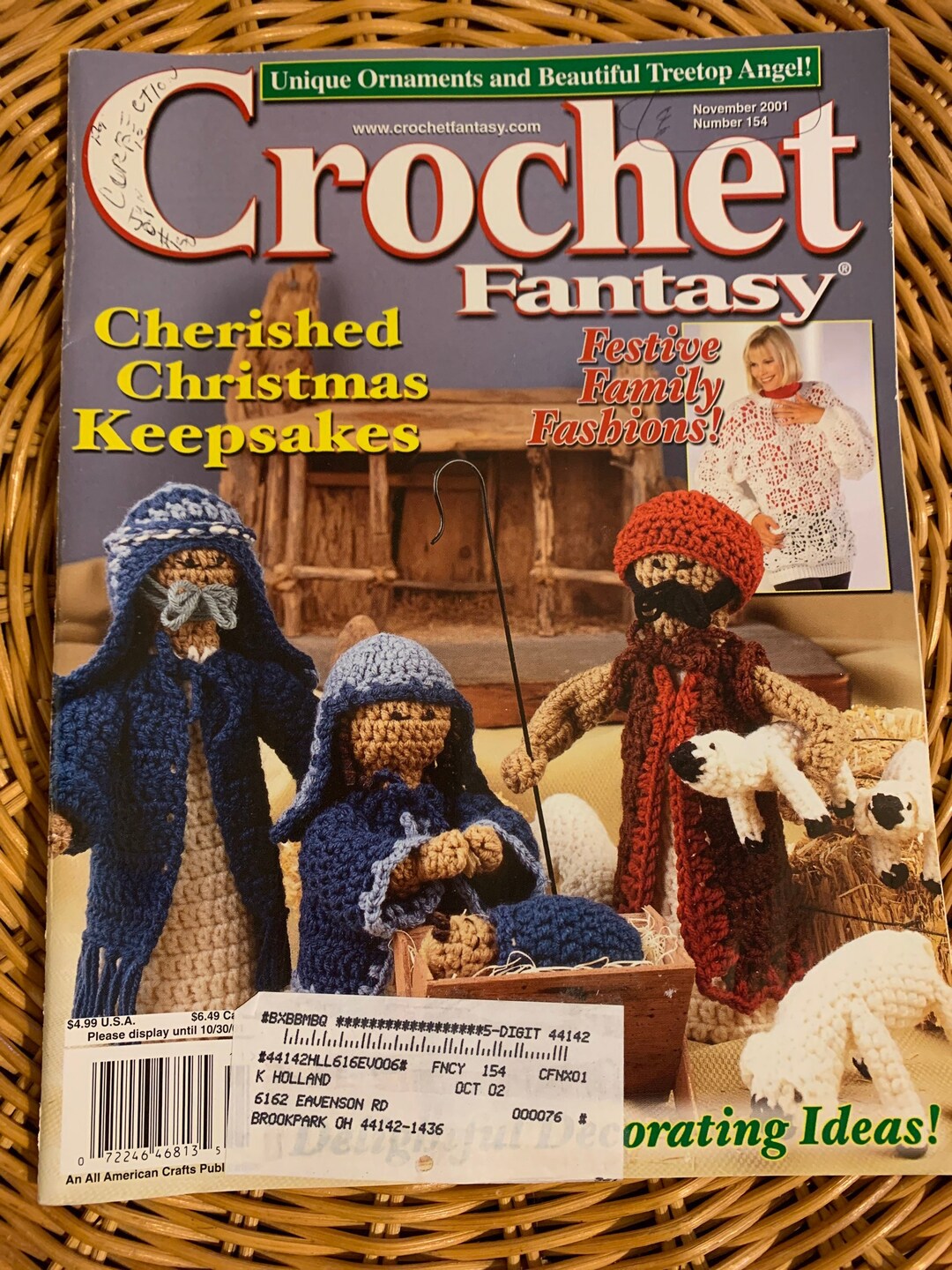 Vintage Crochet Fantasy Magazine No 154 November 2001 - Etsy