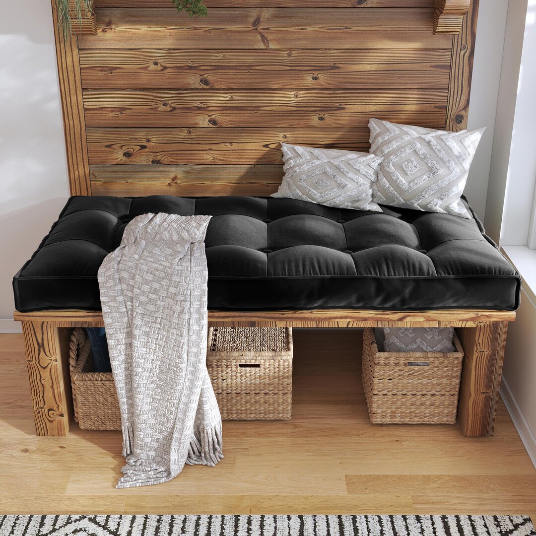 Custom Bench Cushion, Meditation Kallax Cushion, Linen Reading Nook ...