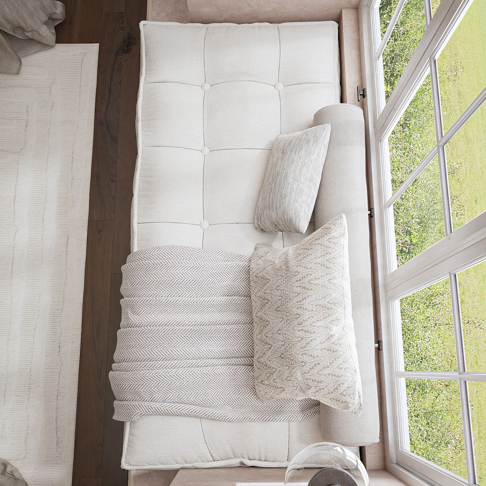 Floor Couch Sofa, French Style Bay Window Cushion, Indoor Cushion Seat ...