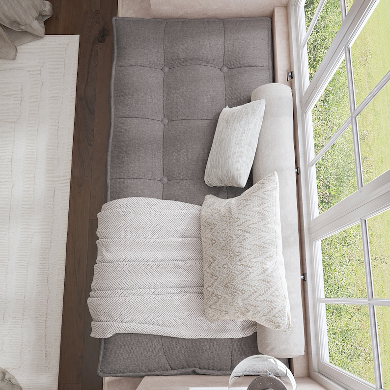 Custom Linen Bench Cushion, Window Bench Seat Cushion, French Style ...