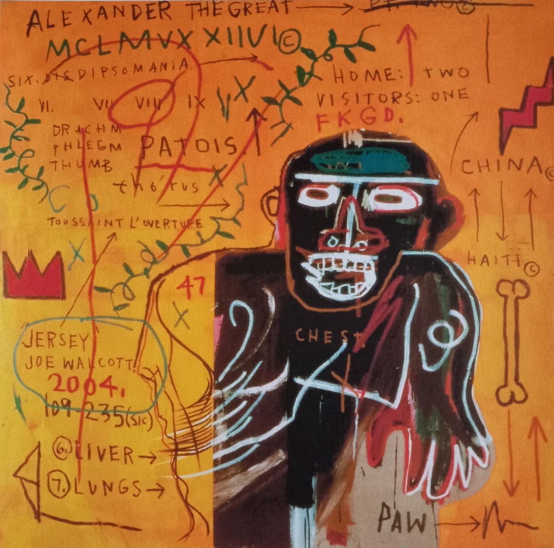 Jean-michel Basquiat – Lithographie All Colored Cast - Framed - Etsy