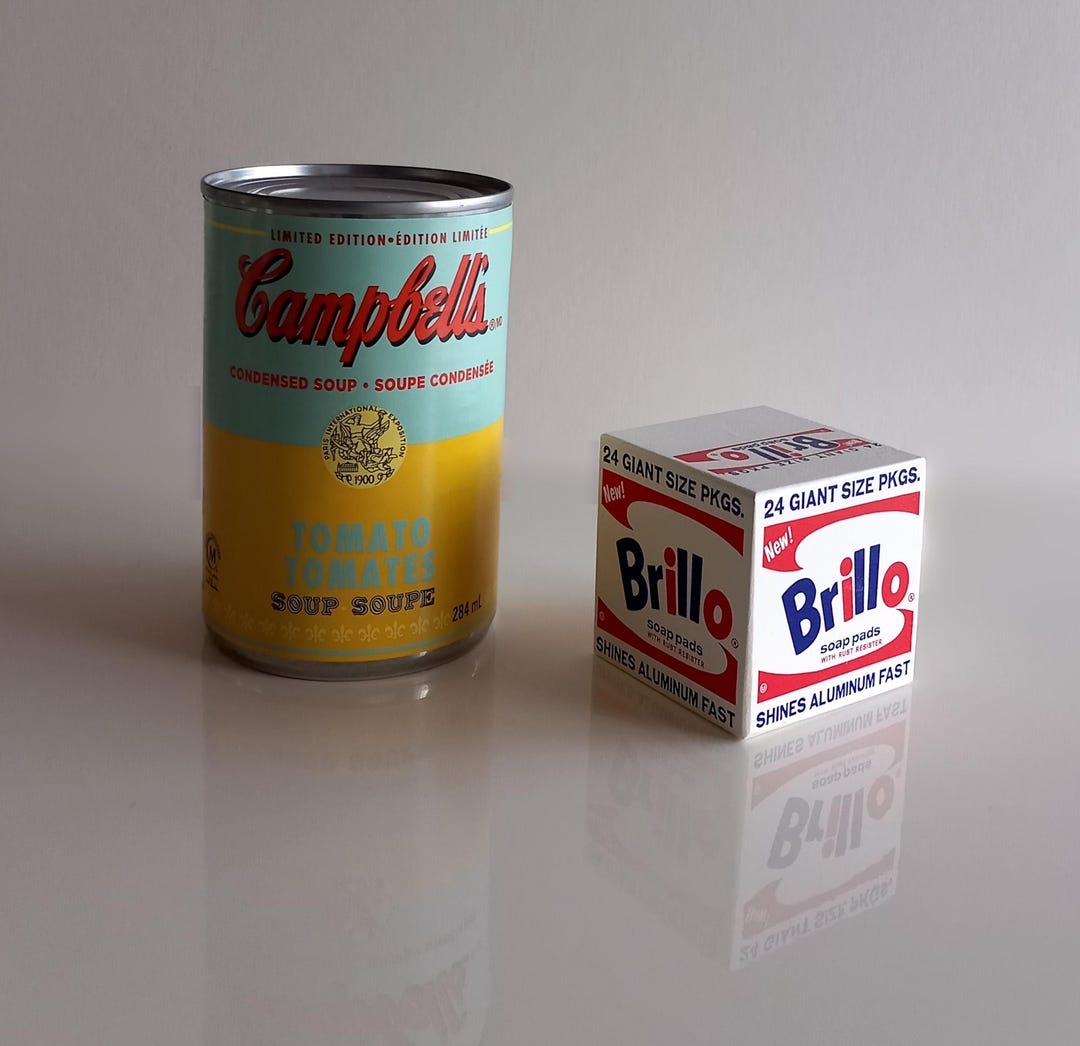 Andy Warhol – Brillo Box & Campbell’s Soup Can Tomato Soup - Etsy