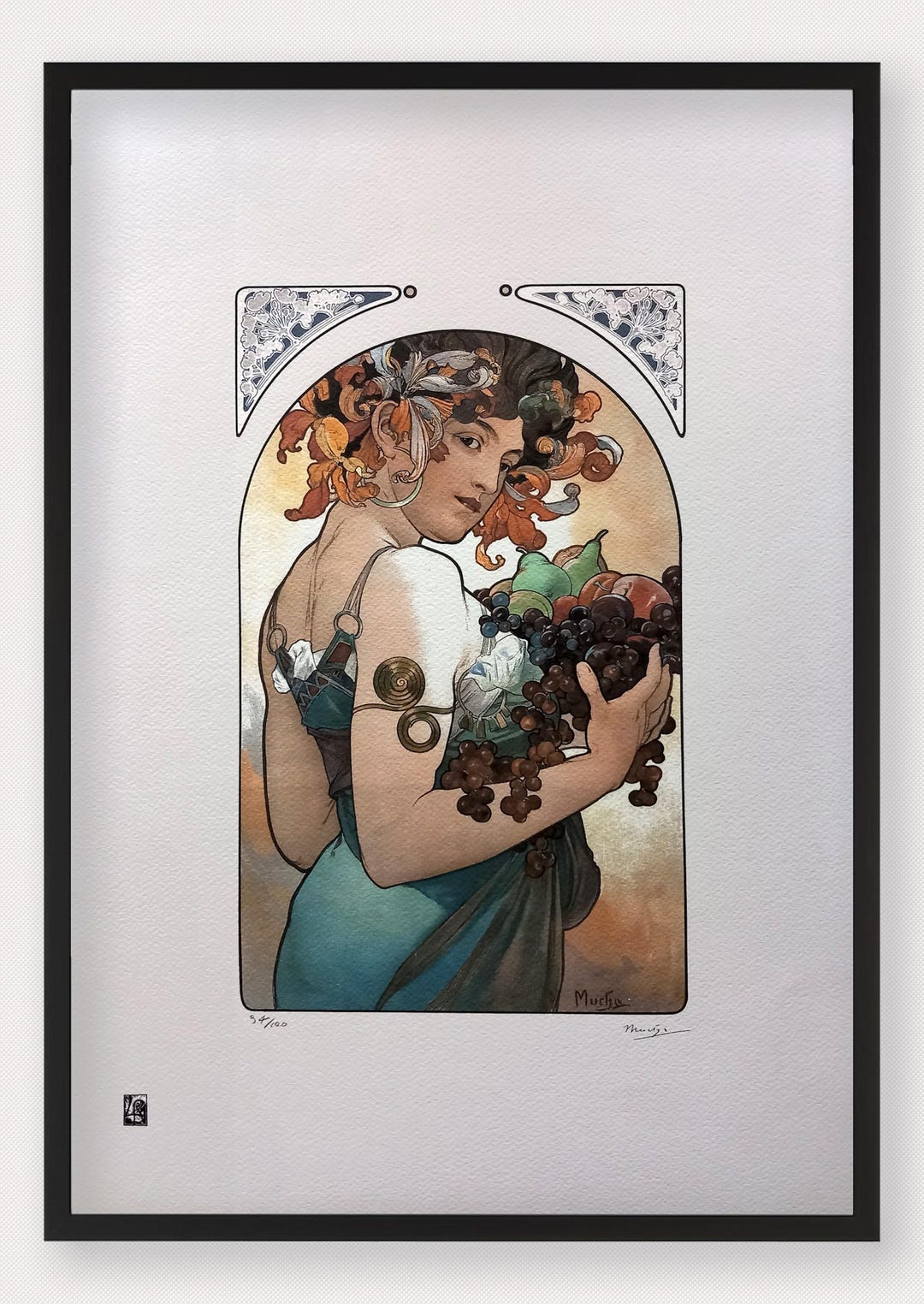 Alphonse Mucha – Lithograph 'fruit' Framed - Etsy